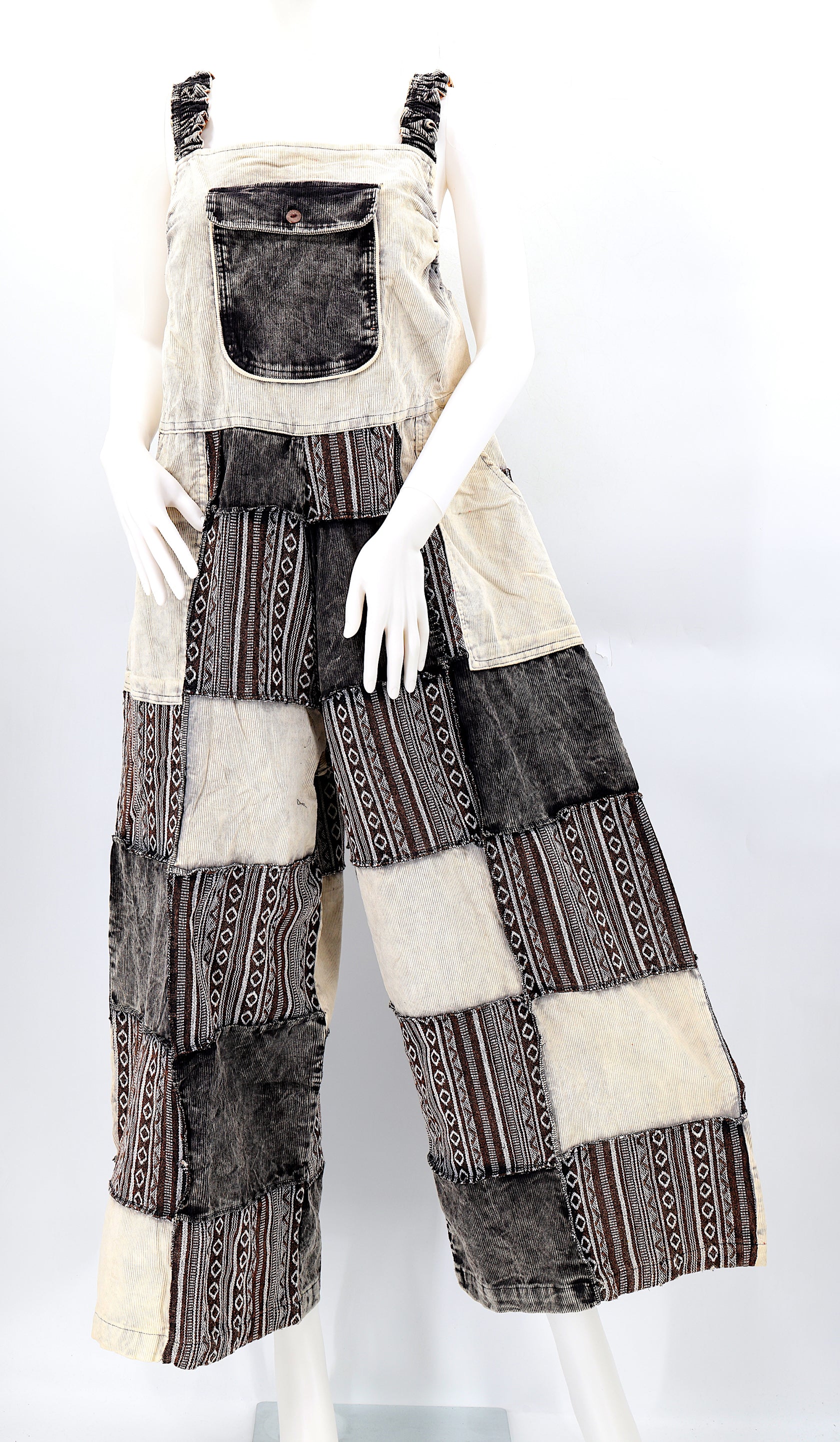 Cotton Hippie Handmade Gheri Patchwork Corduroy Mix Wide Leg Bohemian ...