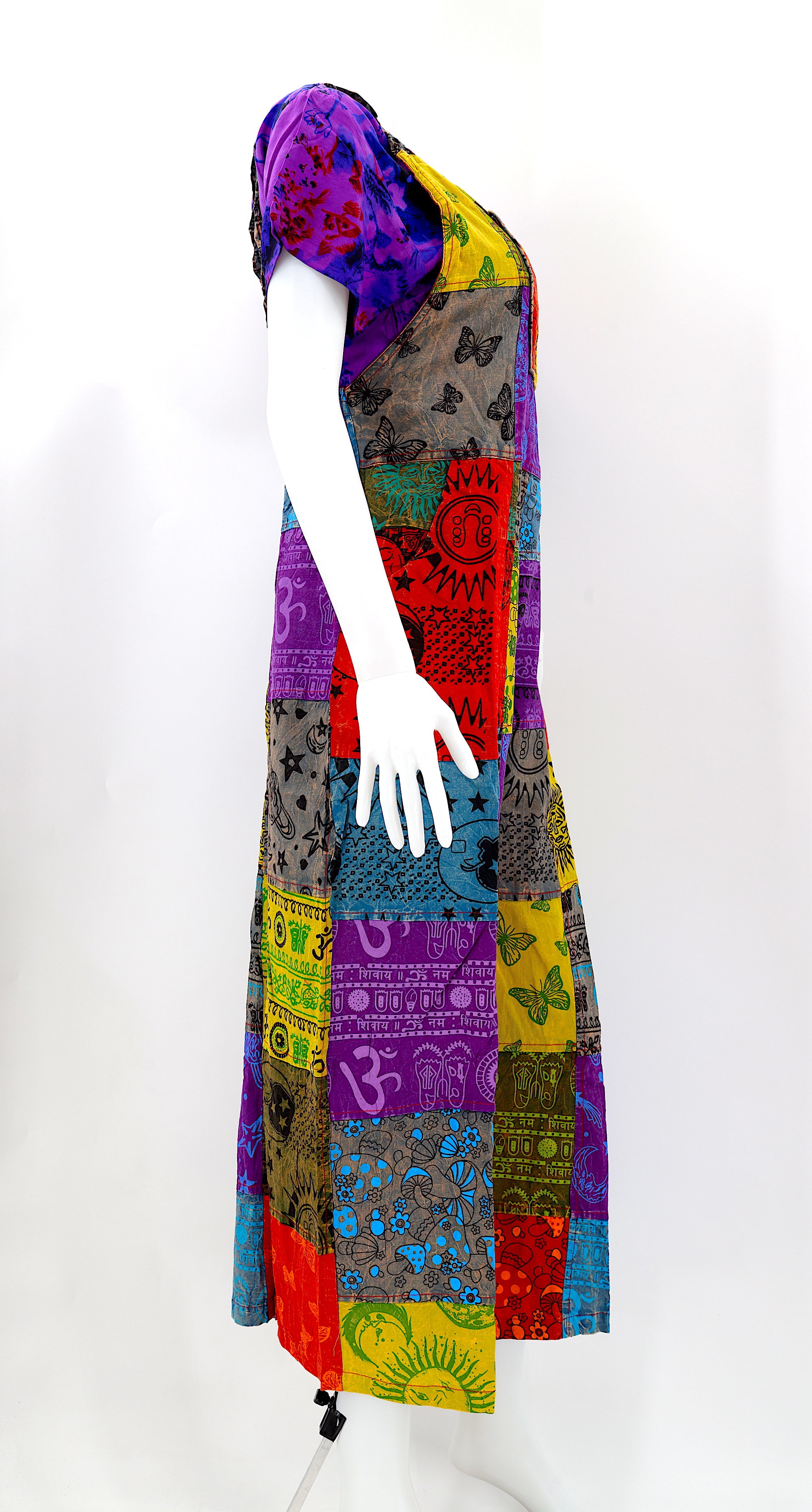 Cotton Hippie Handmade Patchwork Wide Leg Bohemian Overalls – Himalaya ...
