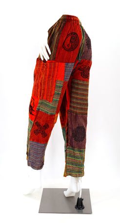 Colorful Patchwork Cotton Harem Pants | Mixed Block Print Boho Style ...